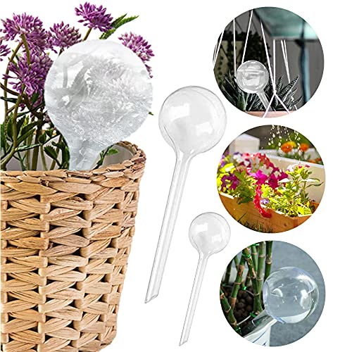 10 PCS Clear Garden Watering Globes,Plastic Self Watering Bulbs Ball,Automatic Watering Globes for Plant Indoor Outdoor,Garden Water Device