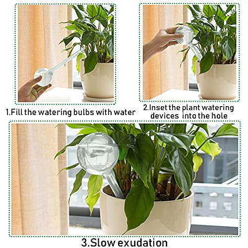 10 PCS Clear Garden Watering Globes,Plastic Self Watering Bulbs Ball,Automatic Watering Globes for Plant Indoor Outdoor,Garden Water Device