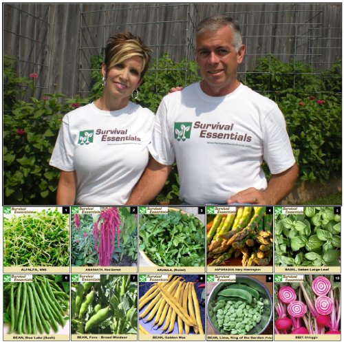 Heirloom Seeds for Planting Vegetables and Fruits - Survival Essentials 135 Variety Seed Vault - Medicinal Herb Seeds - Grow Healthy Non-GMO Food