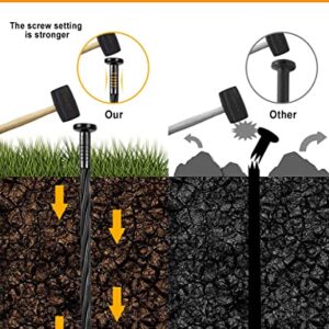 Meboyz 50-Pack Plastic Edging Nails, 8-Inch Paver Edging Spikes, Spiral Nylon Landscape Anchoring Spikes for Paver Edging, Weed Barrier, Artificial Turf & More Weed Barrier, Artificial Turf & More.