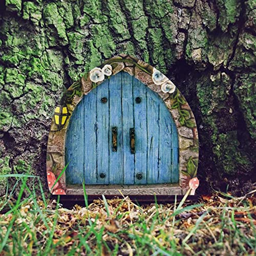 GDDFZ 6 Pcs Fairy Door for Trees, Miniature Fairy Garden Outdoor Decor Accessories