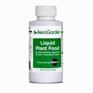 miracle-gro aerogarden liquid plant fertilizer for use in aerogarden hydroponic indoor garden, 3 fl. oz.