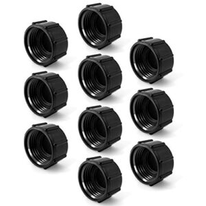 alkarama 10 pack plastic hose caps for garden hose, garden hose female end fitting cap set standard 3/4 inch ght