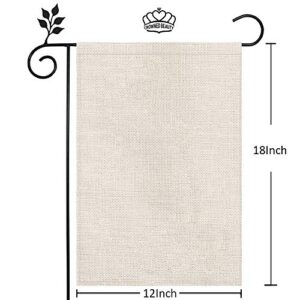 CROWNED BEAUTY Summer Hello Sunshine Garden Flag 12×18 Inch Boho Double Sided Vertical Yard Outside Flag