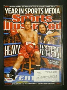 mark wahlberg signed sports illustrated magazine with psa/dna sticker no card