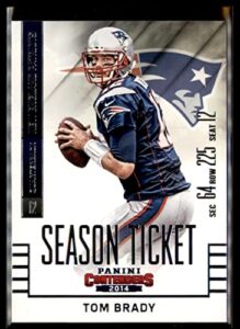 2014 panini contenders football card #67 tom brady – new england patriots