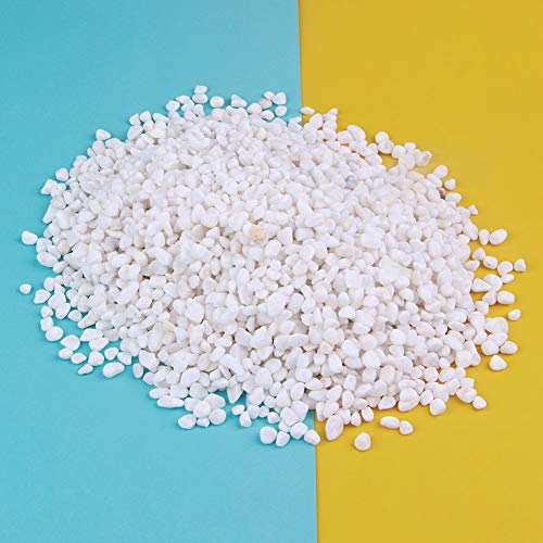 Rocks for Plants, Succulents, Fairy Garden Big 3lb Bulk Bag - 5mm Tumbled Crushed Natural White Stone Pebbles for Decorating Bonsai Trees, Zen Garden, Succulent Plants