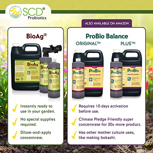 SCD Bio Ag - Beneficial Microbial Inoculant - Organic Gardens, Crops & Lawn Care - Chemical-Free Liquid Soil Amendment by SCD Probiotics (1 Liter)