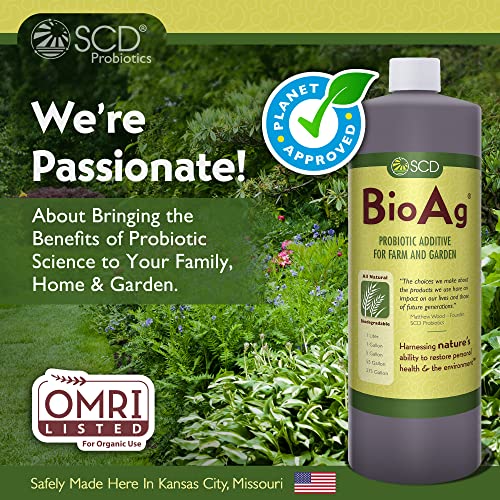 SCD Bio Ag - Beneficial Microbial Inoculant - Organic Gardens, Crops & Lawn Care - Chemical-Free Liquid Soil Amendment by SCD Probiotics (1 Liter)