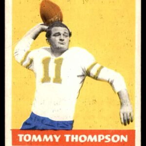 1948 Leaf # 9 YEL Tommy Thompson Philadelphia Eagles (Football Card) (Yellow Jersey Number) GOOD Eagles