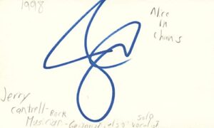 jerry cantrell guitarist vocals alice in chains music signed index card jsa coa