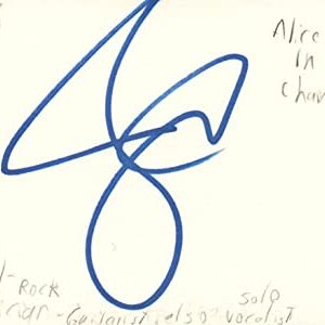 Jerry Cantrell Guitarist Vocals Alice In Chains Music Signed Index Card JSA COA