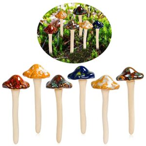 garden decor mushrooms, mushroom pots for yard fairy garden decoration diy ornament for dollhouse potting shed flowerpot plants lawn garden outdoor resin statue