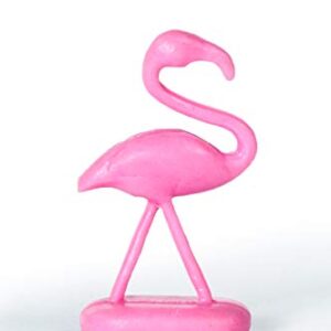 Mini Plastic Yard Flamingos - 100 Miniature Figurines Fairy Garden Miniature Moss Landscape Crafts Ornament Accessories for Home or Office Décor by: Gut Bustin' Games (Pink)