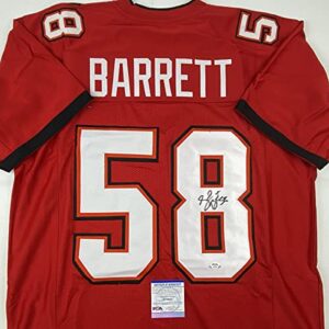 Autographed/Signed Shaquil Shaq Barrett Tampa Bay Red Football Jersey PSA/DNA COA