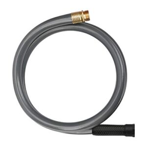 worth garden lead-in short garden hose 3/4 in. x 5ft.no kink,no leak,heavy duty durable pvc water hose with brass hose fittings, male to female fittings,12 years warranty,h065d01