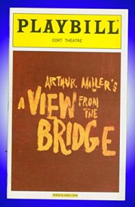 a view from the bridge, broadway playbill + scarlett johansson, liev schreiber, jessica hecht, michael cristofer, corey stoll, alex cendese, anthony desando