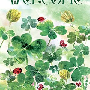 Morigins Welcome Clover Garden Decorative St.Patrick's Day Double Sided Garden Flag 12.5x18 inch