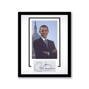 barack obama ’44th u.s. president’ autograph signed framed 11×14 display acoa