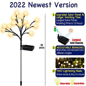 TONULAX Solar Garden Lights – Solar Starburst Lights with 2 Lighting Modes, Solar Lights Outdoor with Adjustable Branches, Solar Garden Decorative Lights Yard Patio Pathway Decoration (2 Pack)