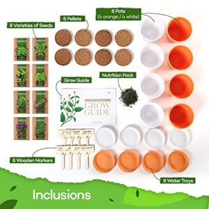 Deluxe Herb Garden Kit – Unique Gardening Gifts for Women - 8 Variety Culinary Herb Garden Kit Indoor & Outdoor – Cooking Gifts for Gardeners, Plant Gifts for Mom Who Has Everything This Christmas