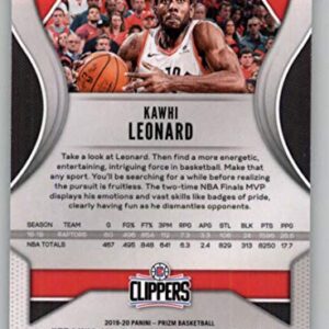 2019-20 Panini Prizm #149 Kawhi Leonard Los Angeles Clippers NBA Basketball Trading Card