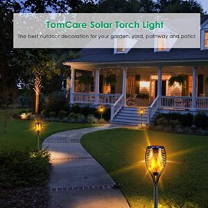 TomCare Solar Outdoor Lights 99 LED Higher & Larger Flickering Flame Solar Torch Lights 43" Waterproof Outdoor Lighting Solar Powered Pathway Lights Landscape Decoration for Garden Patio Yard, 4Pack