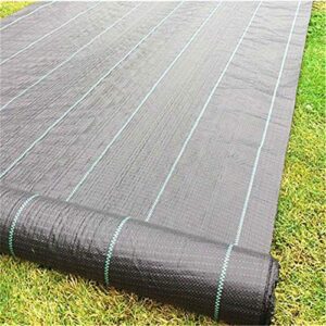 grassclub weed barrier control woven garden weed landscape fabric heavy duty ground cover 6.5ft x 32ft (208 sq ft)