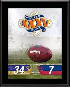 baltimore ravens vs. new york giants super bowl xxxv 10.5″ x 13″ sublimated plaque – nfl team plaques and collages