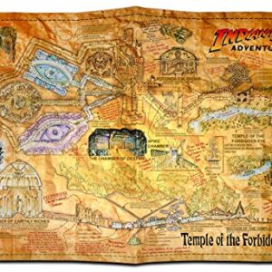 Indiana Jones Artifact and Relic Map & Book, Full Color Plus Two Free Related Maps