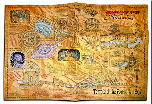 Indiana Jones Artifact and Relic Map & Book, Full Color Plus Two Free Related Maps