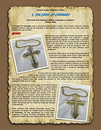 Indiana Jones Artifact and Relic Map & Book, Full Color Plus Two Free Related Maps