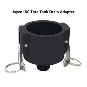 275 330 Gallon IBC Tote Tank Drain Adapter Fittings 2" Cam Lock x Garden Hose Food Grade