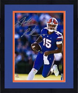 framed anthony richardson florida gators autographed 8″ x 10″ running photograph – autographed college photos