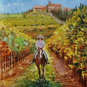 Tuscan Fields of Sangiovese, The Wine Region Italy by Internationally Renowned Painter Yary Dluhos