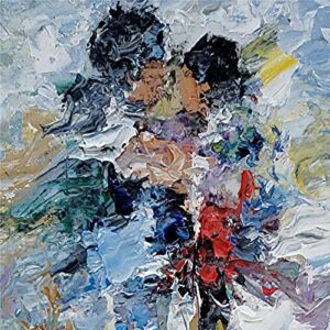 SOLD - Hearts Embraced, Couple Love By Internationally Renowned Artist Andre Dluhos