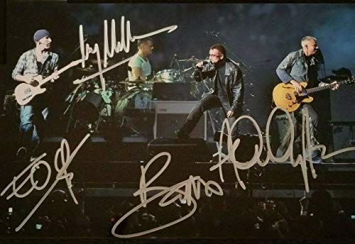 U2 band reprint signed 8x12 photo #2 RP Bono The Edge