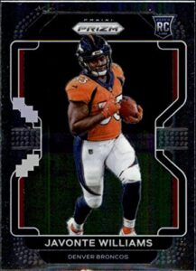 2021 panini prizm #345 javonte williams rc rookie denver broncos nfl football trading card