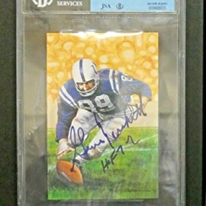 Gino Marchetti Football HOF Signed Goal Line Art Card with JSA & Beckett 10 Auto