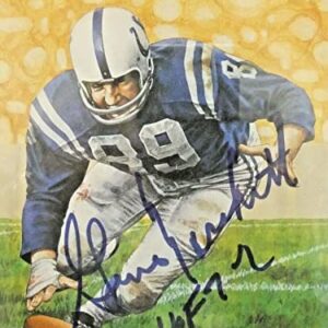 Gino Marchetti Football HOF Signed Goal Line Art Card with JSA & Beckett 10 Auto