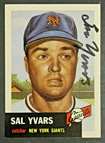 Sal Yvars Signed Baseball Card with JSA COA