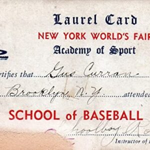 Schoolboy Rowe Signed 1939 NY World's Fair Card with JSA COA