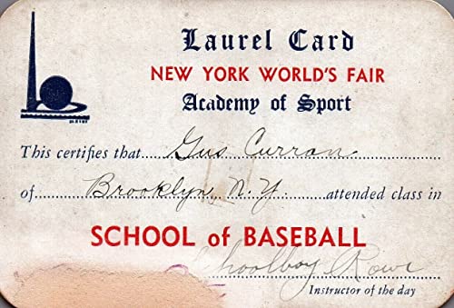 Schoolboy Rowe Signed 1939 NY World's Fair Card with JSA COA