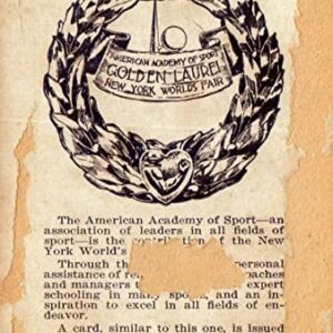 Schoolboy Rowe Signed 1939 NY World's Fair Card with JSA COA