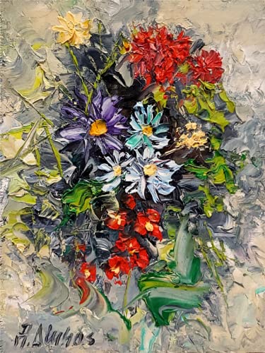 Love Bouquet, Flower Still Life Limited Edition Embellished Canvas Print, Signed and Numbered Print by Andre Dluhos