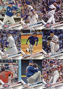 2017 topps series 1 chicago cubs baseball card team set – 20 card set – includes kris bryant, anthony rizzo, kyle schwarber, ben zobrist, 2016 world series cards, and more!