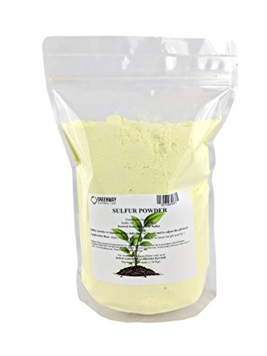 Greenway Biotech Organic Sulfur Powder Fertilizer for Plants- Required to Lower pH & Increased Sulfur Deficiencies- Essential Nutrients for Plant Growth with Macronutrients - 3 Pounds