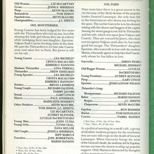 Les Miserables, Broadway Playbill + Lea Michele, Jacquelyn Piro, Jessica-Snow Wilson, Tamra Hayden, Philip Hernández