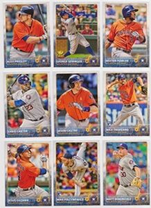 houston astros/complete 2015 topps series 1 & 2 baseball team set. includes 5 bonus craig biggio cards!