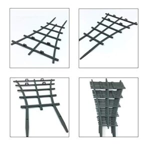 12 Pcs Garden DIY Mini Climbing Trellis Plastic Superimposed Potted Plant Support Garden Trellises for Potted Climbing Plants Vines